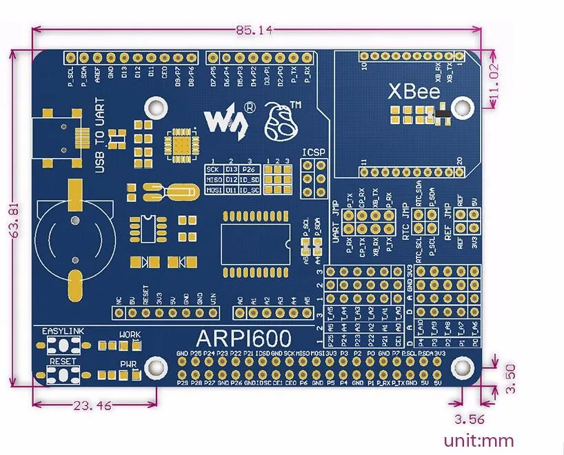 Arpi600 Io Expansion Board For All Raspberry Pi 3 B/2 B Supports ...