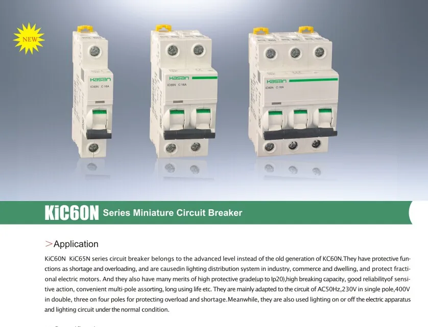 Factory Manufacture Single Acti 9 IC60 RCBO (2P, 3P, 4P) 3 Phase Mcb