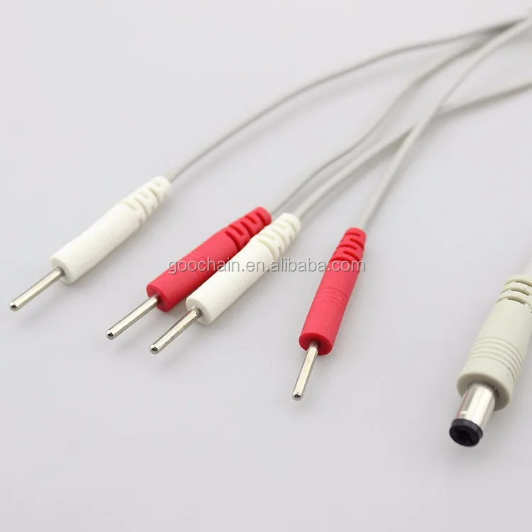 Dc 3.5mm Electrode Wires Tens Ems Machine 4-pin Cables Connection 3.5mm ...