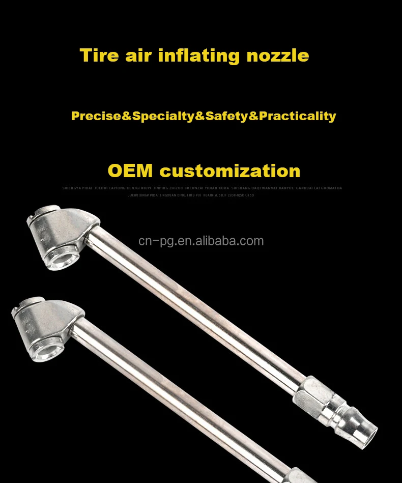 Dual Head Locking Truck Tire Inflator Air Chuck Tire Pressure Gauge ...