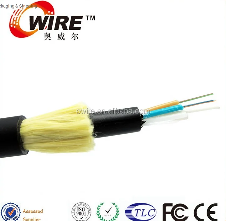 12 Core Fiber Optic Cable Adss Pe Or At (anti-tracking) Outer Sheath ...