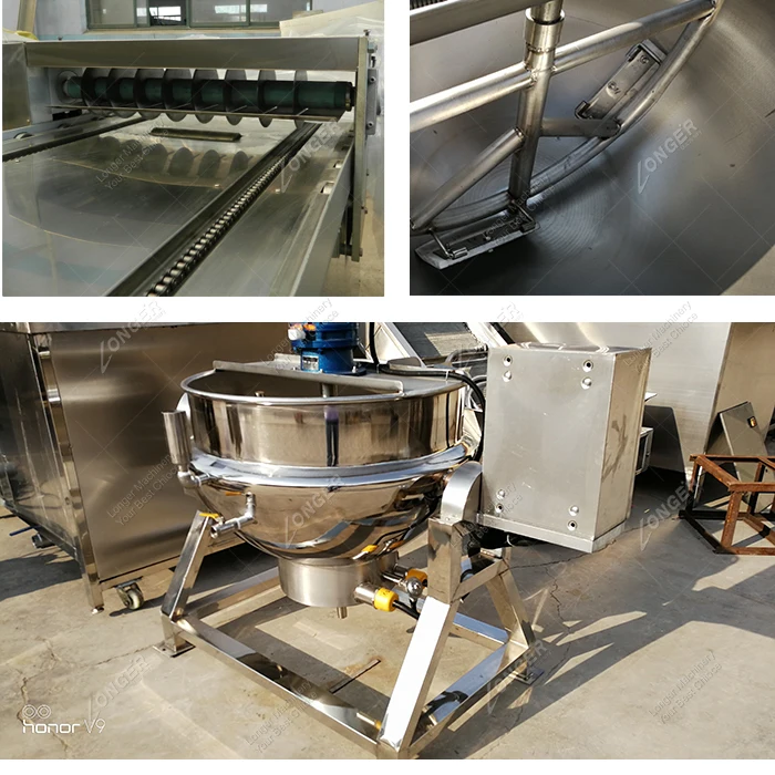 Stainless Steel Boiling Vat Steam Jacketed Kettle Gas Cooking Pot with ...