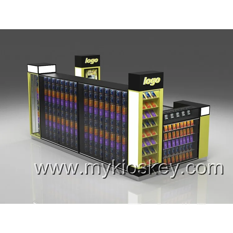 Retail Laptop display counter | wood phone kiosk for mall