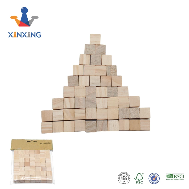 Natural Solid Wooden Square Blocks Wood Cube Puzzle Blocks For Puzzle ...