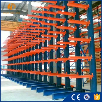 Single Side Warehouse Racks Adjustable Heavy Duty Cantilever Racking ...