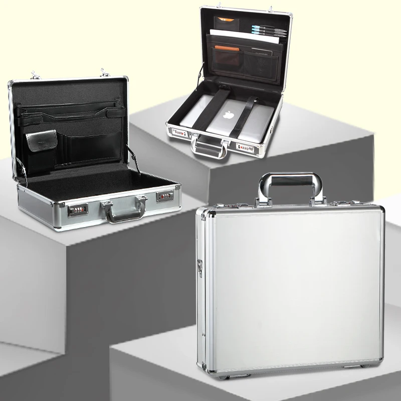 Aluminium Laptop Briefcase - Durable 15.6 17.3 Inch Case