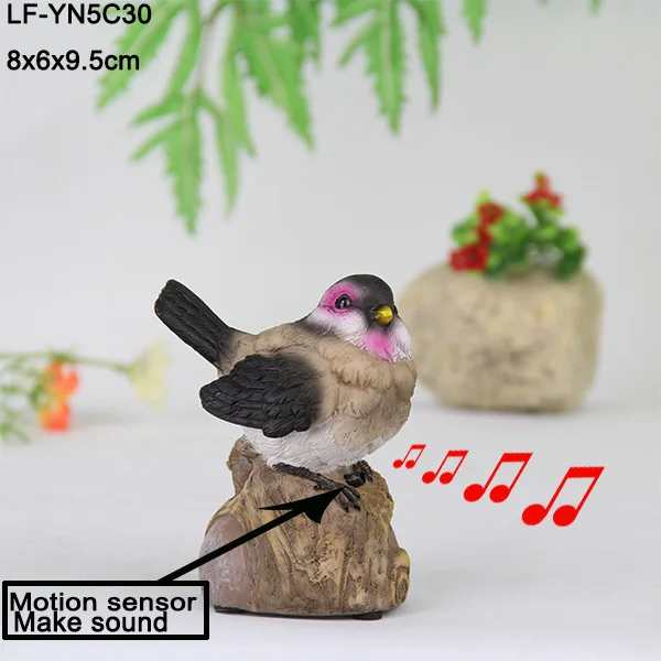 Resin Crafts Motion Sensor Resin Garden Birds Crafts Figures,Quanzhou ...