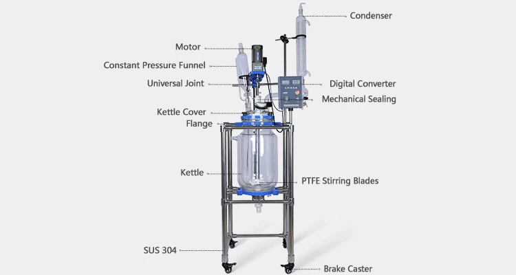 20l Vacuum Mixing Reactor Vessel Design For Chemical Laboratory - Buy ...