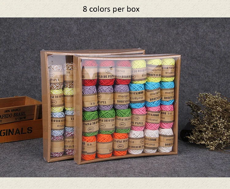 2mm 10meter Paper Rope Diy Hand-woven Mix Color Natural Raffia Ropes ...