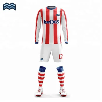 Online Manufacturer Retro Blank Red White Sublimated Generic Football ...