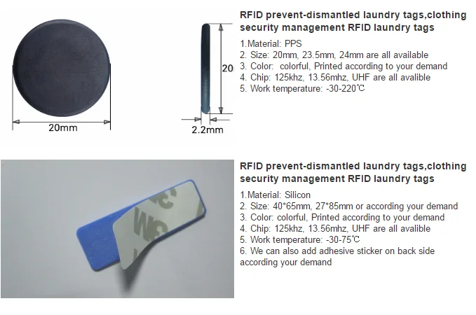 Waterproof Washable Laundry Tags Rfid Nfc Smart Labels For Clothes ...
