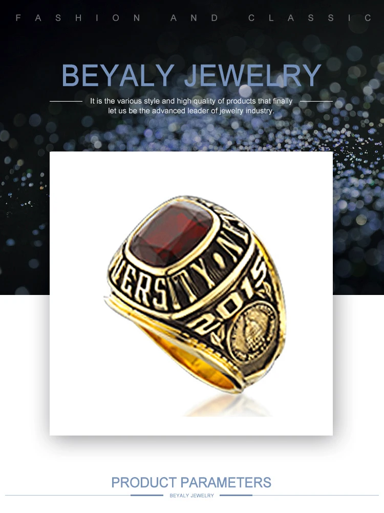 High Quality Red Stone Usssa Baseball Championship Rings - Buy Usssa ...