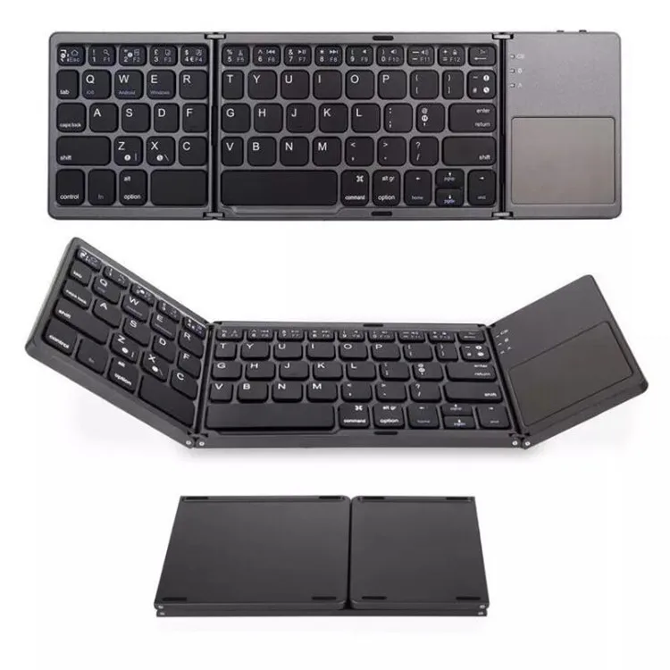 Folding Mini Keyboard Bt Foldable Wireless Keypad With Touchpad For ...