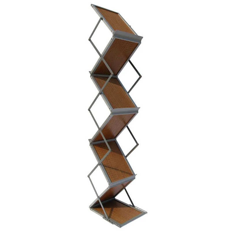 Library Metal Plexiglasscatalogue Shelf Display Portable Rack Foldable ...