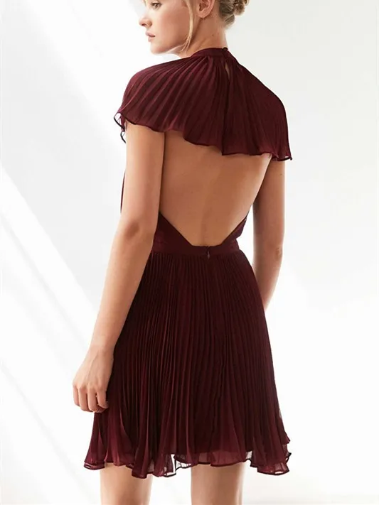Latest Dress Designs Pictures Short Frock Sex Girl Backless Cut Out