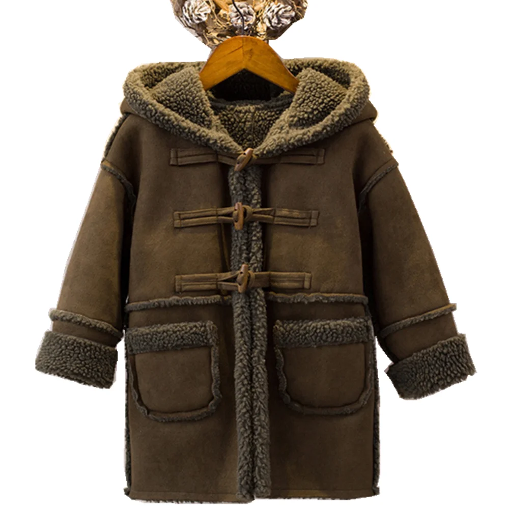 New Style Boys And Girls Suede Fur Coat Baby Child Jacket Winter Kid ...