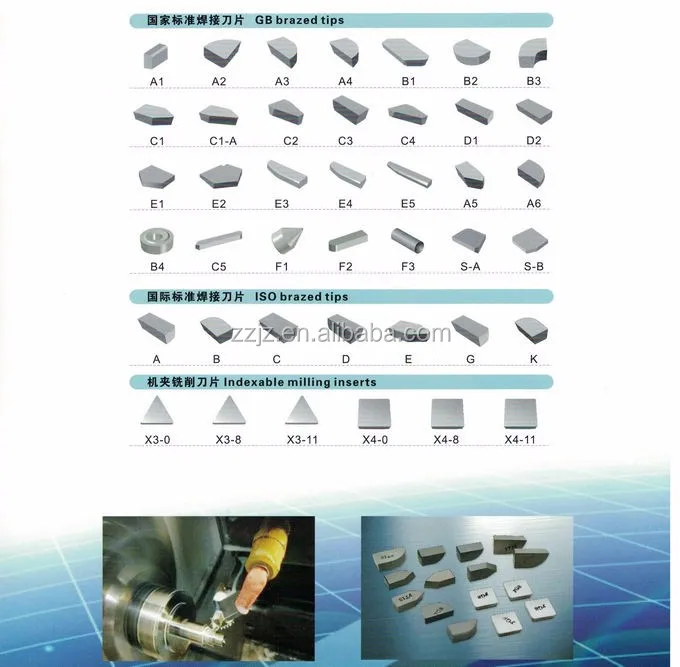 Custom Yg6 Yg8 Tungsten Carbide Tips Brazing Brazed Insert - Buy ...
