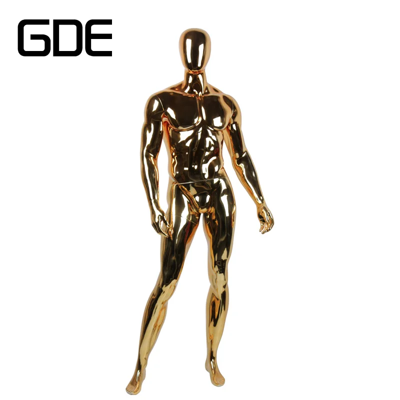 Gold Chrome Fiberglass Mannequin - Perfect for Apparel Display