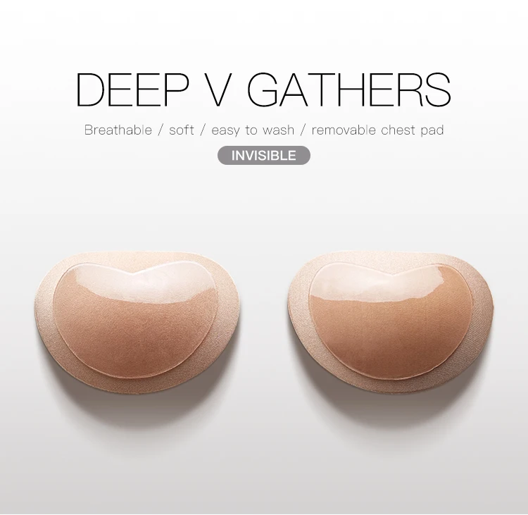 1pair Invisible Heart Padding Magic Bra Insert Pads Push Up Adhesive ...