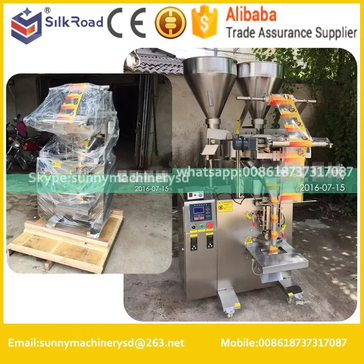 Double Hopper Granules Powder Coffee Mix Pod Sachet Packaging Machine ...