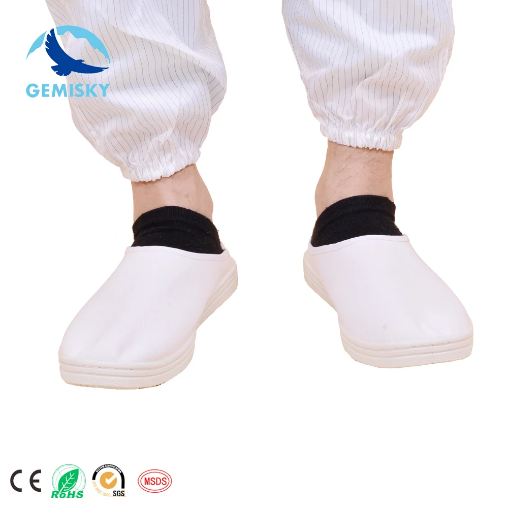 Pu Anti-static Stripe Esd Shoes Cleanroom Canvas Safety Shoes - Buy ...