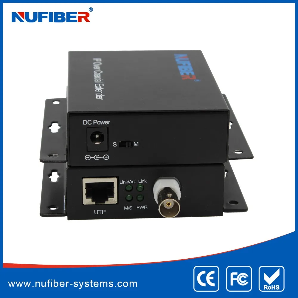 IP Ethernet over Coax EOC+POC Bnc to Rj45 Converter for IP Cameras