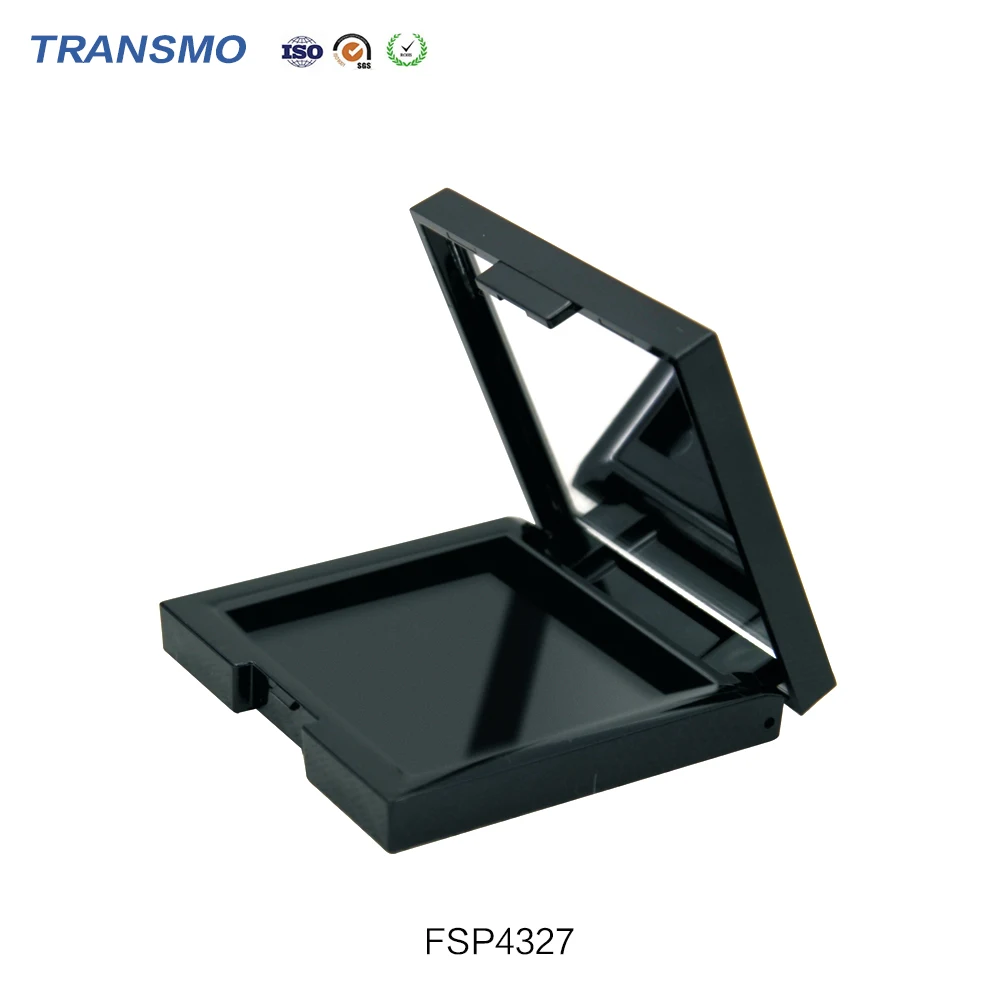 Gold Empty Custom Led Blush Compact Powder Case Packaging Clear Square ...