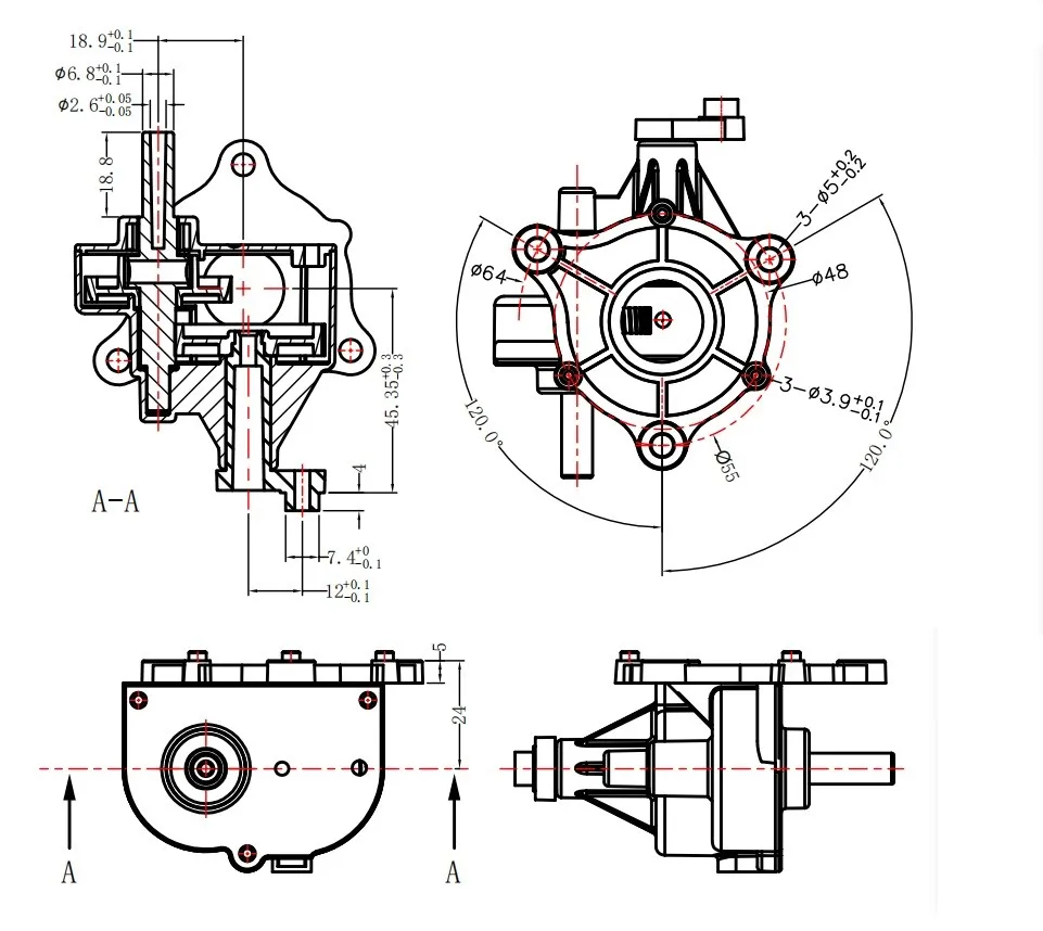 Best-selling Electric Fan Gearbox - 3500h Life, Free Spares