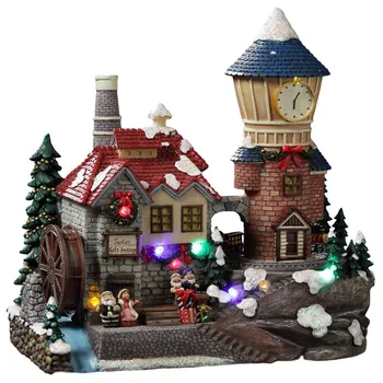 Hot Sale Personalized Handmade Polyresin Animated Christmas Village ...