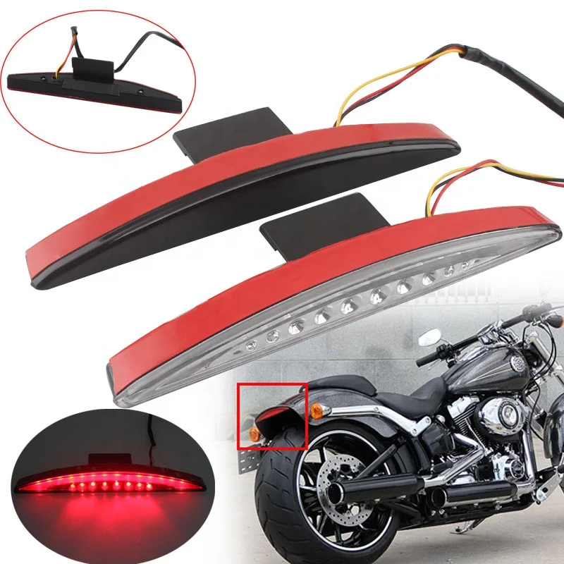 Motorcycle Integrated Led Brake Stop Tail Light Smoke/red/black Len For ...