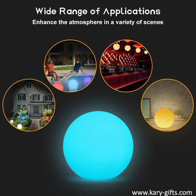 LED Flashing Round Ball Light up Ball Color Changing Mood LED Light ...