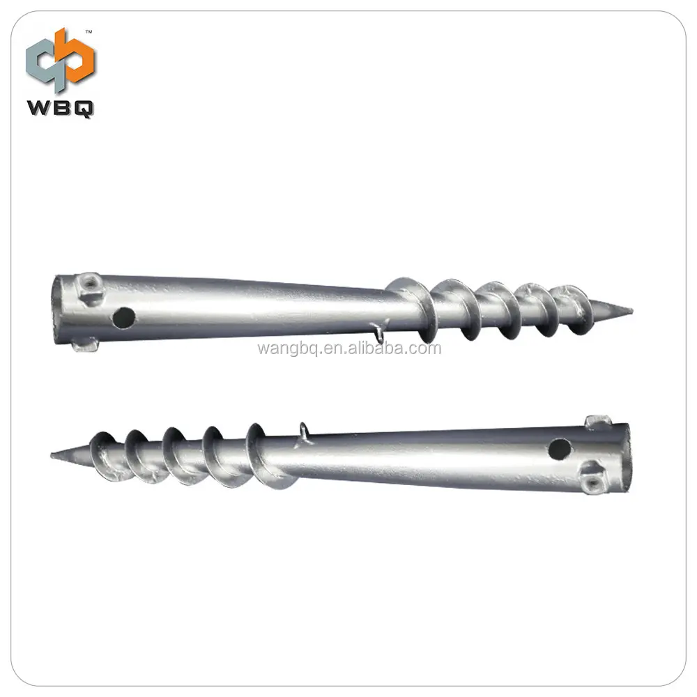 Spiral Ground Screws Square Steel Plate Earth Anchor Stake - Buy Spiral ...