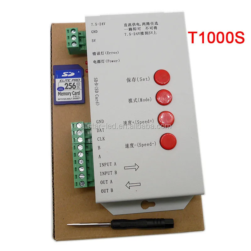 T1000s Led Rgb Full Color Programmable Pixel Controller With Sd Card ...