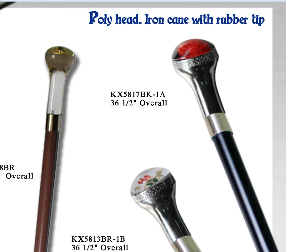 Unscrew The Plastic Head With Led Black Iron Cane Walking Stick With ...