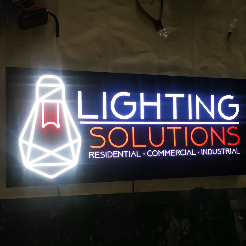 Hanging Customized Outdoor Luminous Shop Name Board Designs Electronic ...