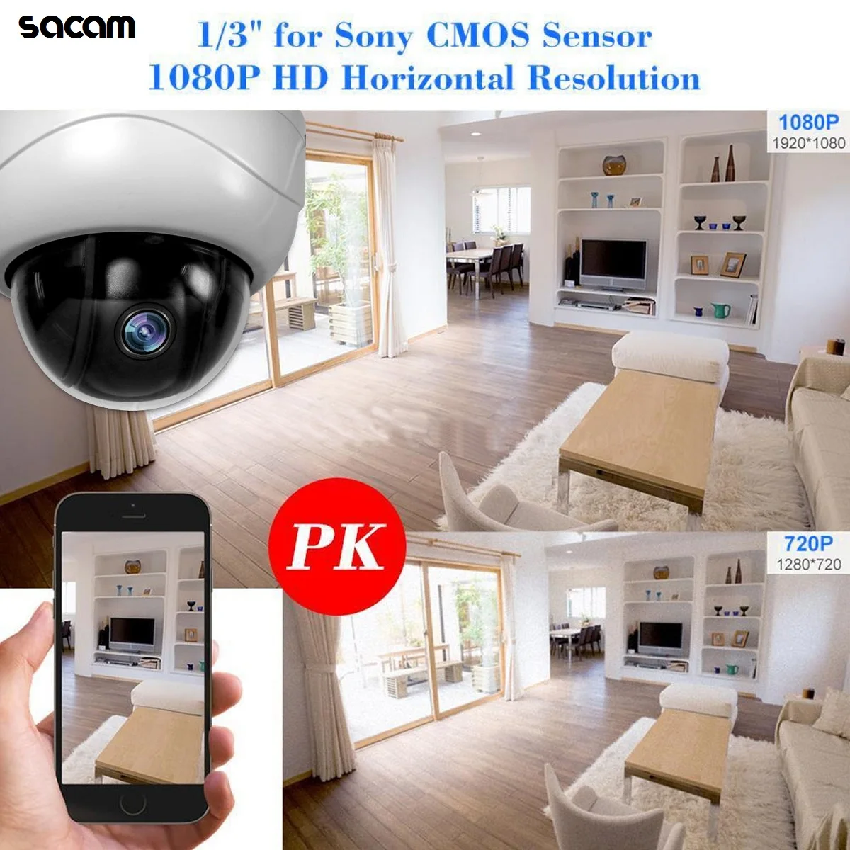 Outdoor Mini PTZ Dome Camera - 1080P IR Night Security