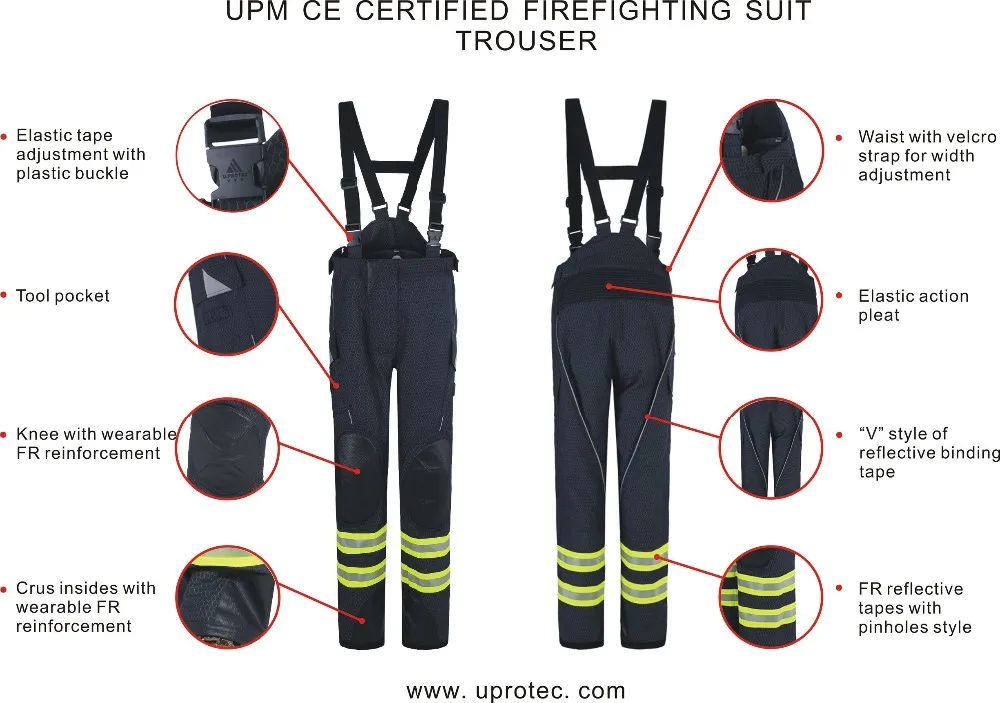 Firefighter Rescue Uniform Fireman Jacket And Trousers - Buy ...