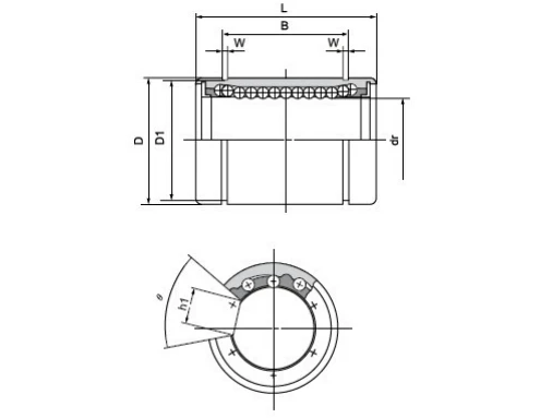 Lm30uu Linear Motion Ball Bearings 30x45x64 Mm Lm30 Linear Bearing ...