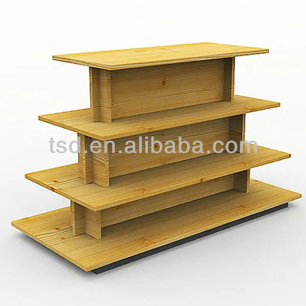 Custom Vrijstaande 5 Tier Mdf Hout Ronde Display Tafel/Winkel Display ...