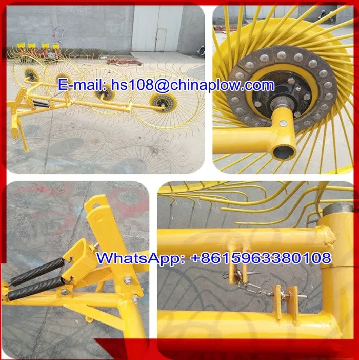 Farm Machinery 3 Point 4 Wheel Hay Rake For Sale - Buy 3 Point 4 Wheel ...