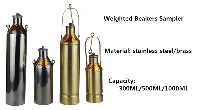 Brass Stainless Steel Oil Sampler - 500ml Petroleum Bitumen Bottles
