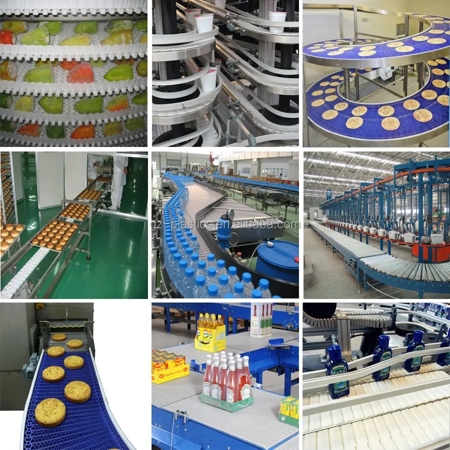 Food Industry Flexible Plastic Slat Bottle Chain Conyers Cnc Machining ...