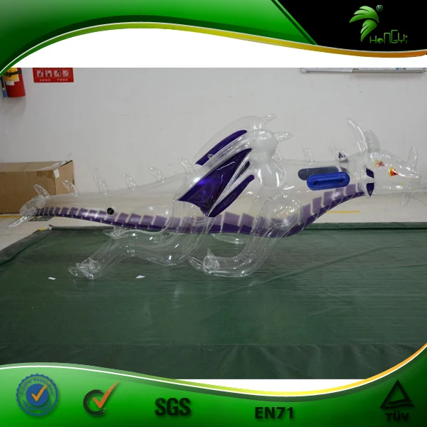 Inflatable Transparent Dragon Sea Animal Swimming Pool Float With ...