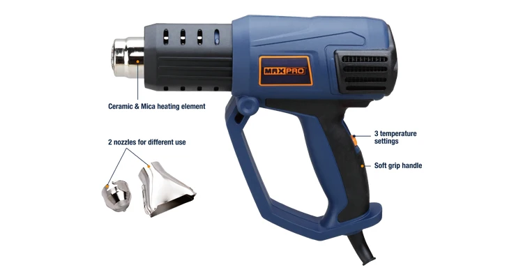 MAXPRO MPHG2000 2000W Heat Gun Max temperature 600 degree Products from ...