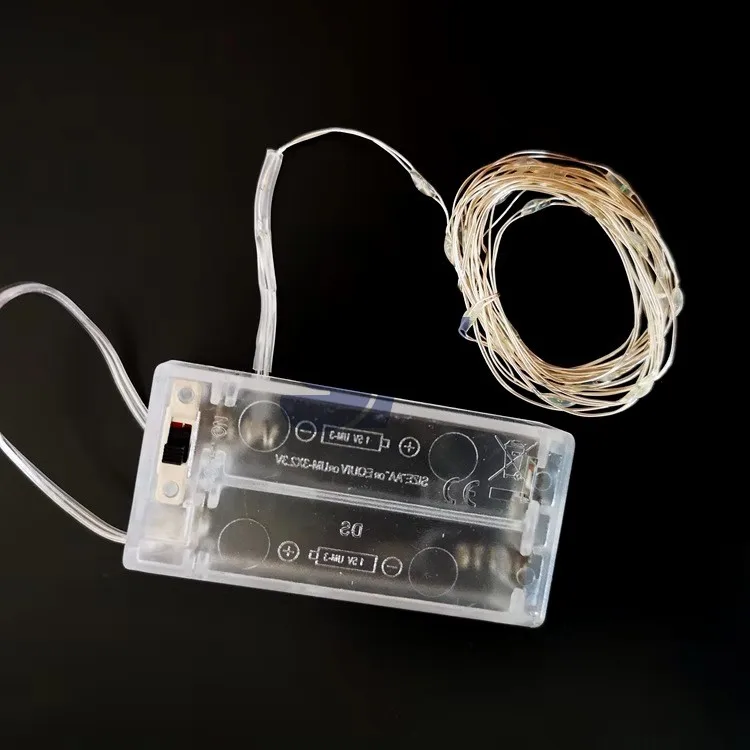 2*aa Battery Powered Led Mini Copper Wire String Lights For Bedroom ...