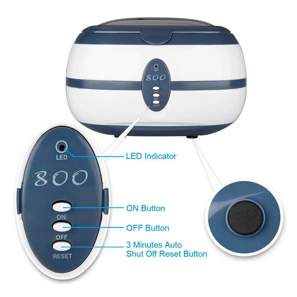 Gt Sonic 35w Mini Ultrasonic Eyeglass Cleaner Vgt-800 - Buy Ultrasonic ...