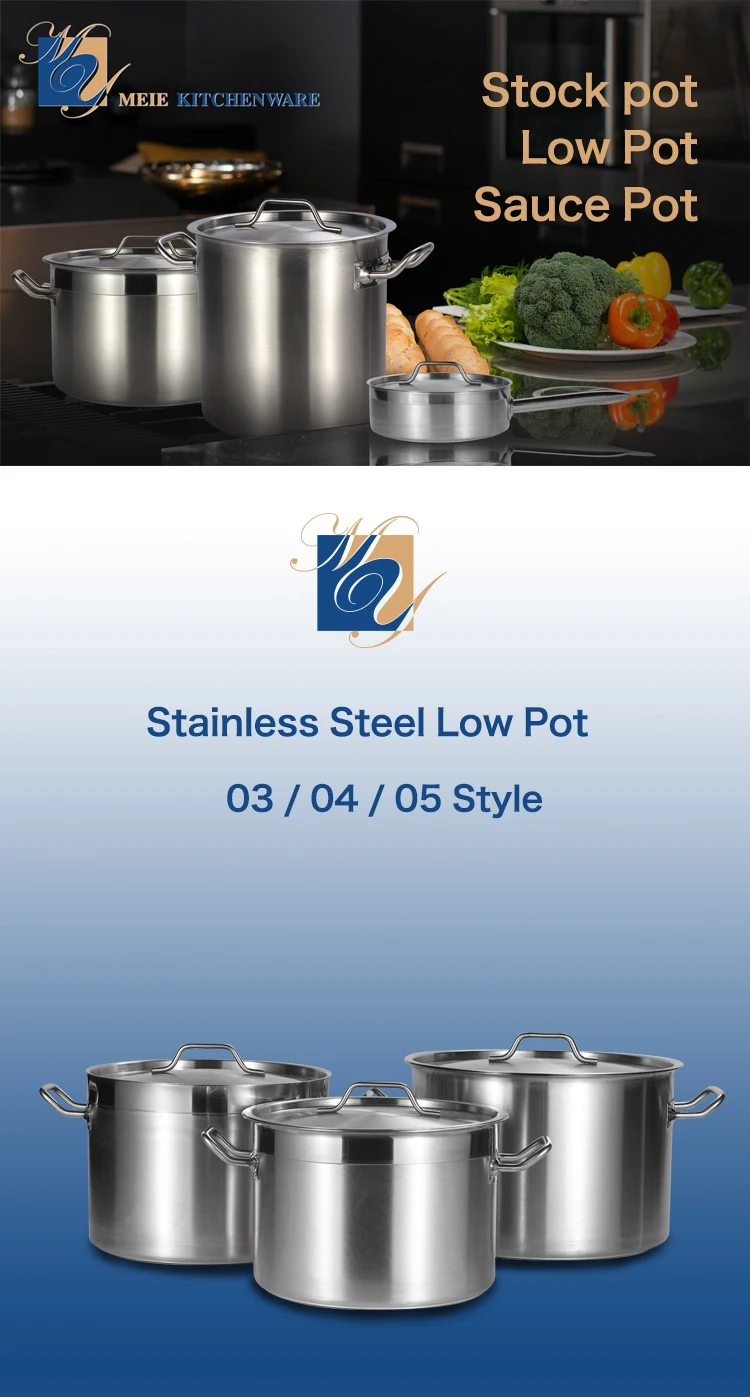 Restaurant Kitchen Stainless Steel Stockpot - Durable & Versatile