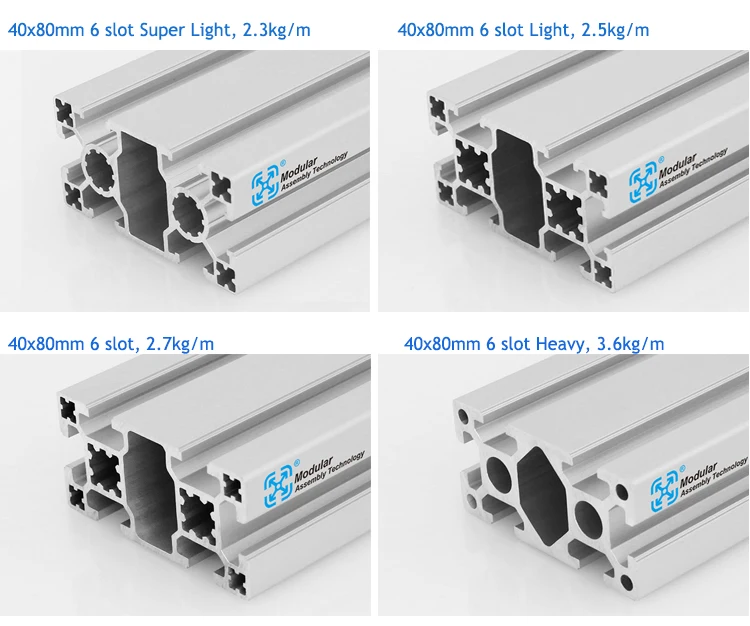 Pg40 Series Aluminium 40x80mm 4080 Aluminium Extrusion Profile Beam ...