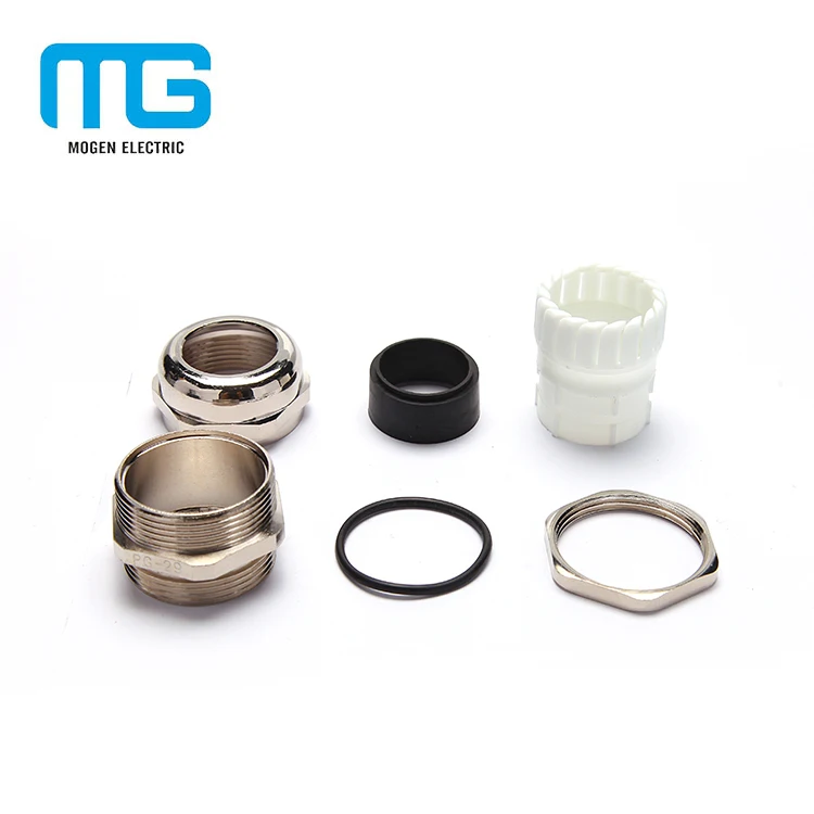 PG25 Brass Nickel-Plated Metal Cable Glands Connector