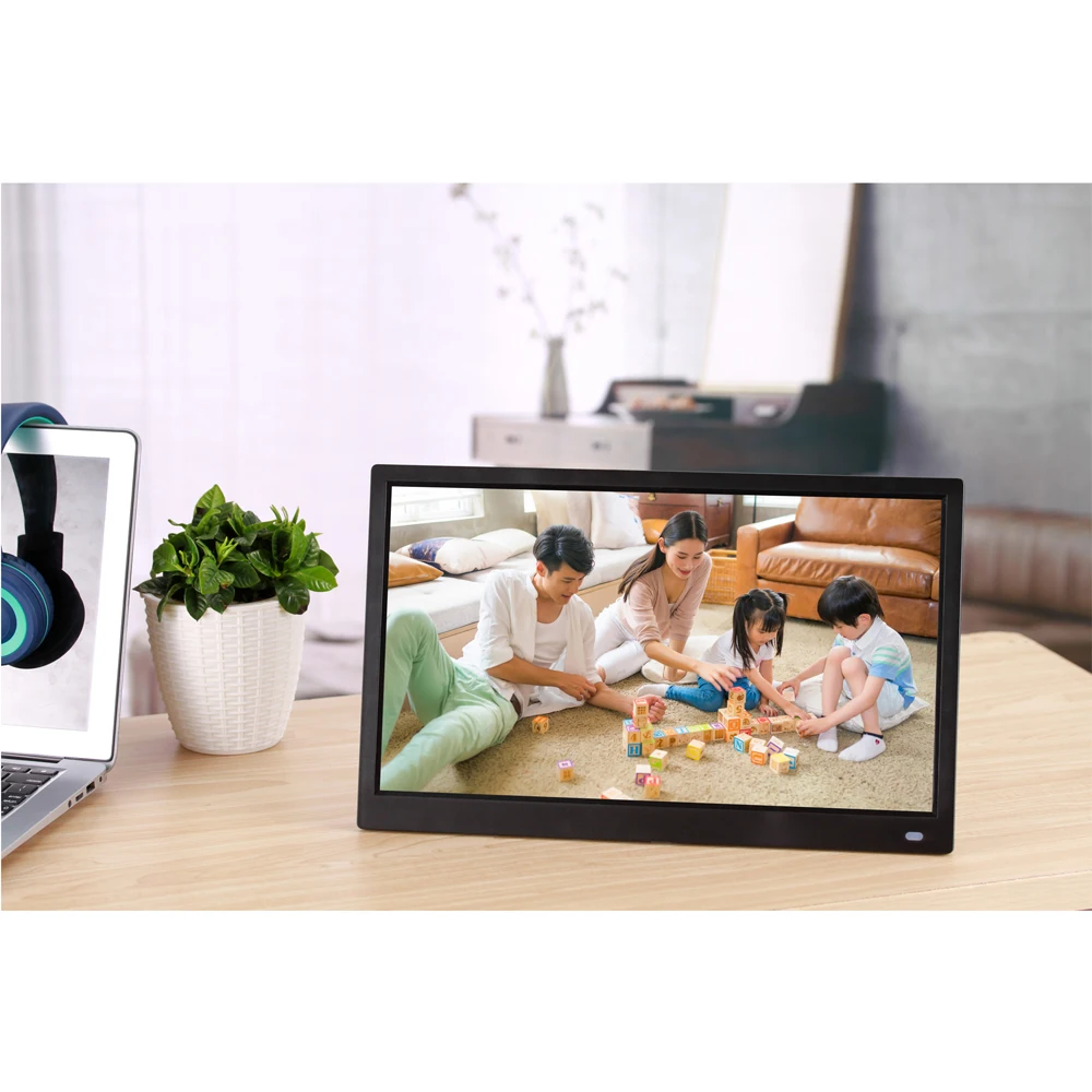 17 Inch Ips Panel Hd 1080p 1920x1080 Video Digital Photo Frame Loop ...